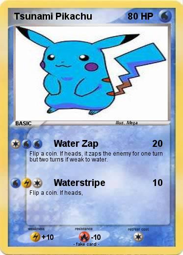 Pokémon Tsunami Pikachu - Water Zap - My Pokemon Card