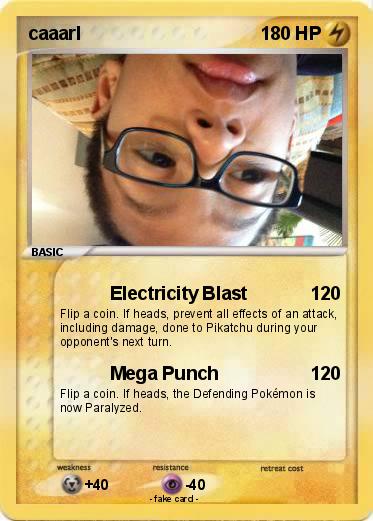 Pokémon caaarl 1 1 - Electricity Blast - My Pokemon Card
