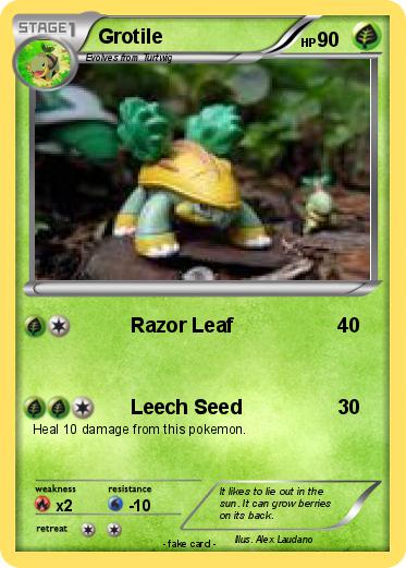 Pokémon Grotile - Razor Leaf - My Pokemon Card