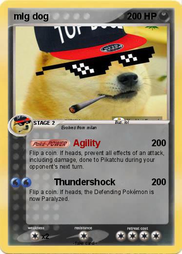 Pokémon mlg dog 7 7 - Agility - My Pokemon Card