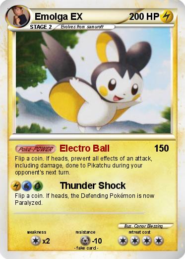 Pokémon Emolga EX 3 3 - Electro Ball - My Pokemon Card