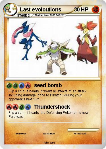 Pokémon Last evoloutions - seed bomb - My Pokemon Card