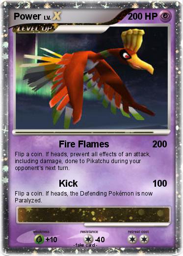 Pokémon Power 718 718 - Fire Flames - My Pokemon Card