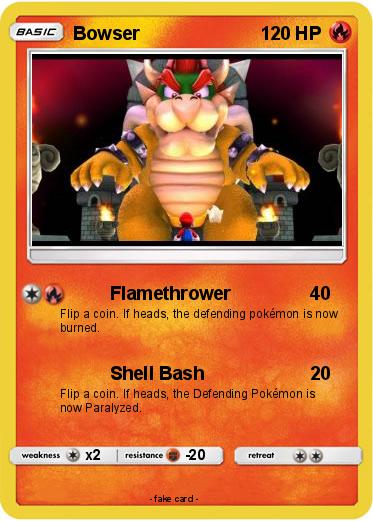 Pokémon Bowser 5449 5449 - Flamethrower - My Pokemon Card