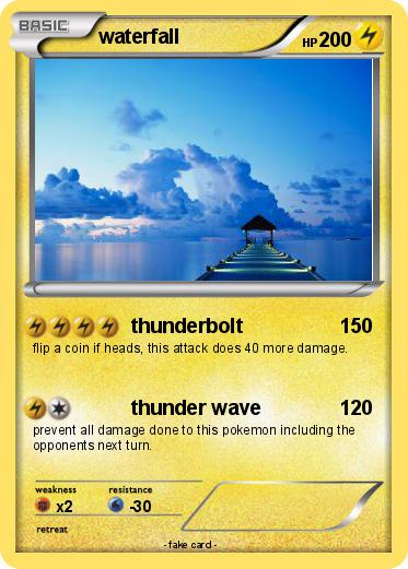 Pokémon waterfall 60 60 - thunderbolt - My Pokemon Card