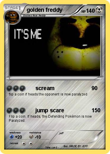 Pokémon golden freddy 1203 1203 - scream - My Pokemon Card