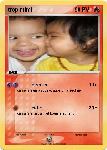 Pokémon trop mimi 6 6 - bisous - Ma carte Pokémon