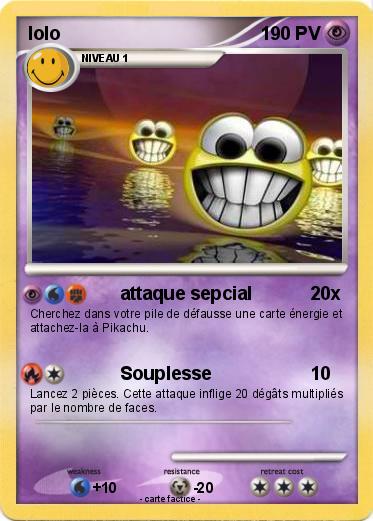 Pokémon lolo 202 202 - attaque sepcial - Ma carte Pokémon