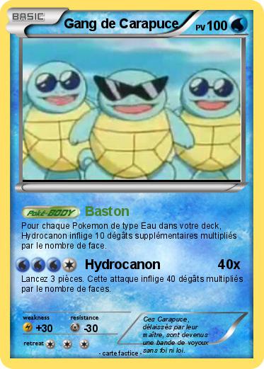 Pokémon Gang de Carapuce - Baston - Ma carte Pokémon