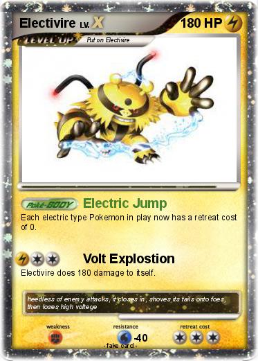 Pokémon Electivire 250 250 - Electric Jump - My Pokemon Card