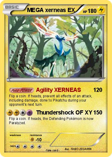 Pokémon MEGA xerneas EX - Agility XERNEAS - My Pokemon Card