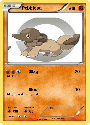 Pokémon Pebblosa - Slag - My Pokemon Card