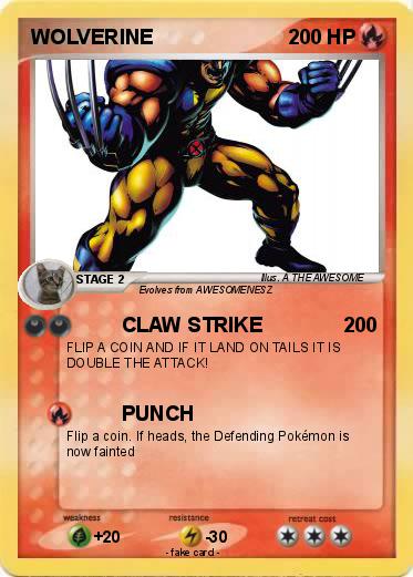 Pokémon WOLVERINE 339 339 - CLAW STRIKE - My Pokemon Card