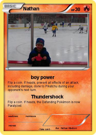 Pokémon Nathan 1093 1093 - boy power - My Pokemon Card