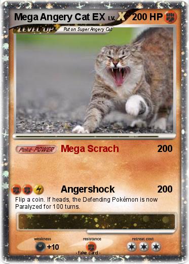Pokémon Mega Angery Cat EX - Mega Scrach - My Pokemon Card