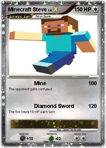 Pokémon Minecraft Steve 34 34 - Mine - My Pokemon Card