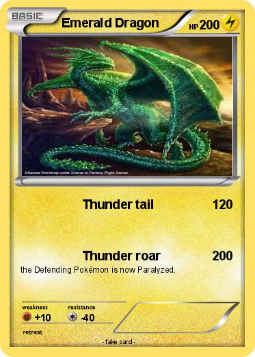 Pokémon Emerald Dragon 21 21 - Thunder tail - My Pokemon Card