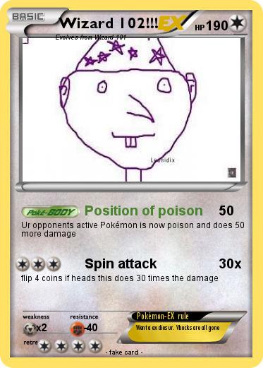 Pokémon Wizard 102 2 2 - Position of poison - My Pokemon Card