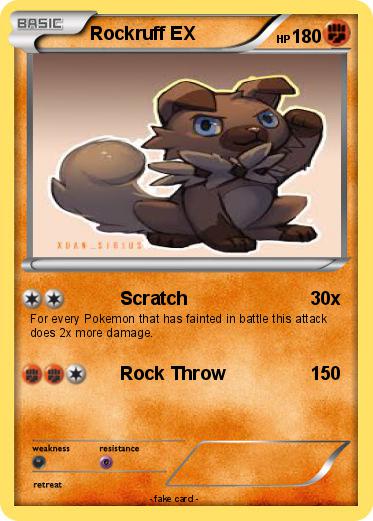 Pokémon Rockruff EX - Scratch - My Pokemon Card