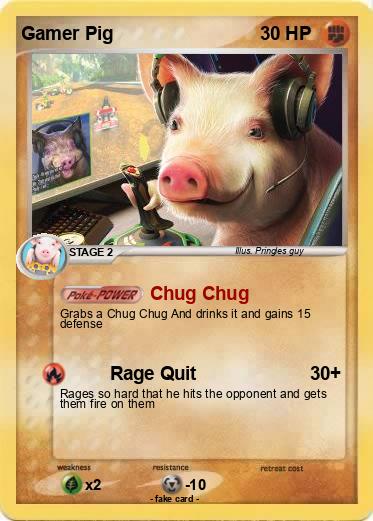 Pokémon Gamer Pig - Chug Chug - My Pokemon Card
