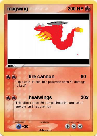 Pokémon magwing - fire cannon - My Pokemon Card