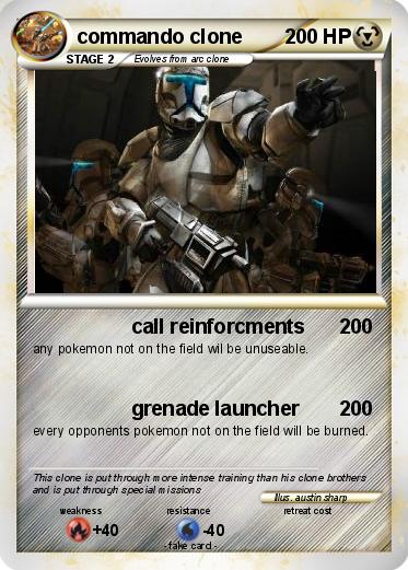 Pokémon commando clone 1 1 - call reinforcments - My Pokemon Card