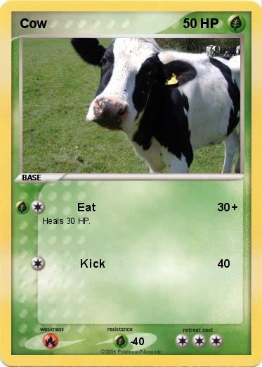 Pokémon Cow 25 25 - Eat - My Pokemon Card