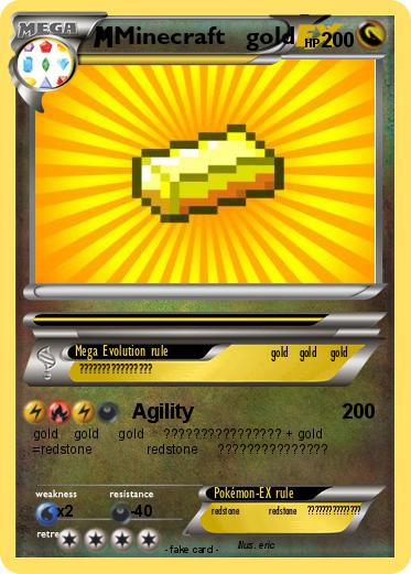 Pokémon Minecraft gold - Agility - My Pokemon Card