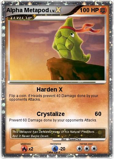 Pokémon Alpha Metapod - Harden X - My Pokemon Card