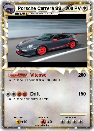 Pokémon Porsche Carrera SS - Vitesse - Ma carte Pokémon