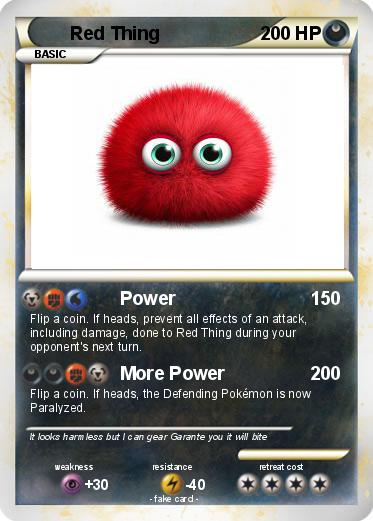 Pokémon Red Thing 1 1 - Power - My Pokemon Card