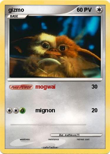 Pokémon gizmo 116 116 - mogwaï - Ma carte Pokémon