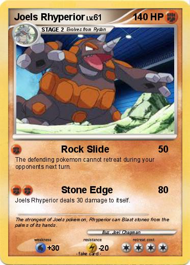 Pokémon Joels Rhyperior - Rock Slide - My Pokemon Card