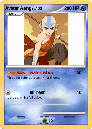 Pokémon Avatar Aang 85 85 - water whip - My Pokemon Card