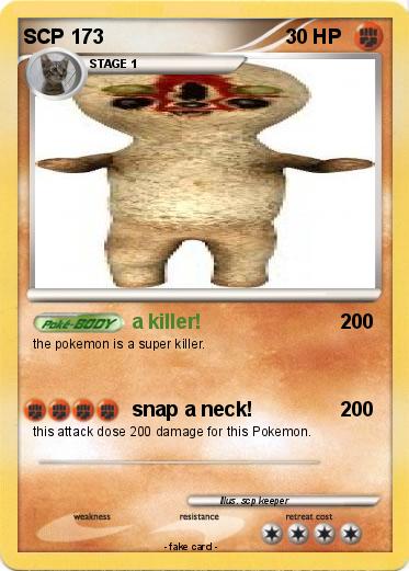 Pokémon SCP 173 182 182 - a killer! - My Pokemon Card