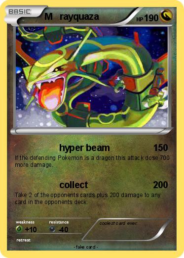 Pokémon M rayquaza 1 1 - hyper beam - My Pokemon Card