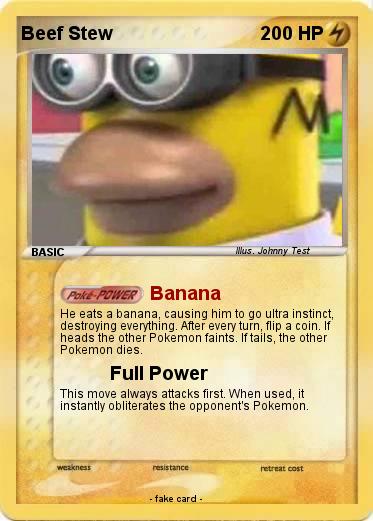 Pokémon Beef Stew - Banana - My Pokemon Card