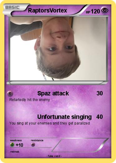 Pokémon RaptorsVortex - Spaz attack - My Pokemon Card