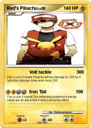 Pokémon Red s Pikachu 27 27 - Volt tackle 300 - My Pokemon Card