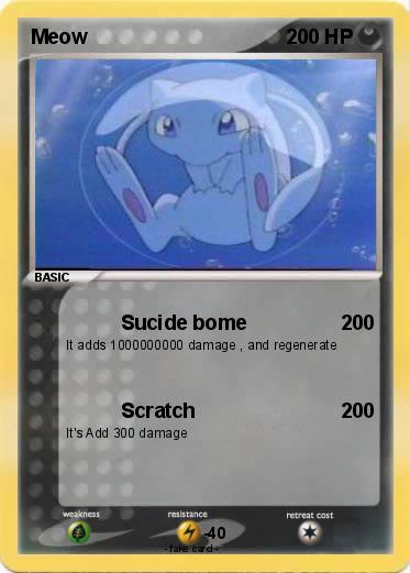 Pokémon Meow 109 109 - Sucide bome - My Pokemon Card