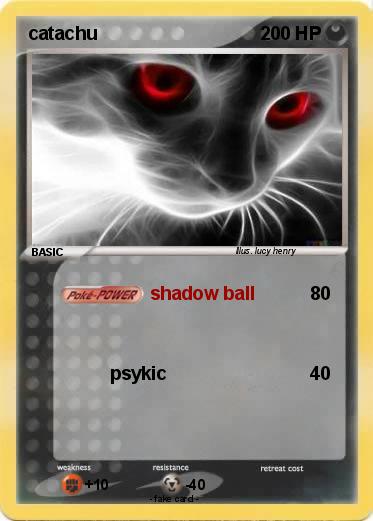 Pokémon catachu 2 2 - shadow ball - My Pokemon Card