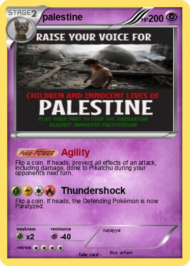 Pokémon palestine 3 3 - Agility - My Pokemon Card
