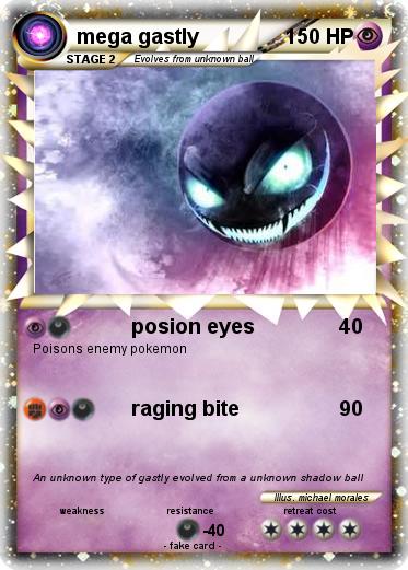Pokémon mega gastly - posion eyes - My Pokemon Card