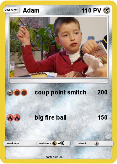 Pokémon Adam 1137 1137 - coup point smitch - Ma carte Pokémon