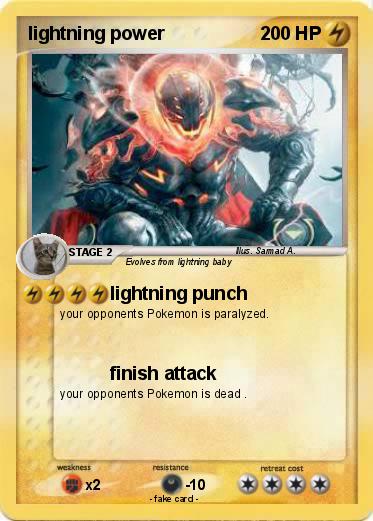 Pokémon lightning power - lightning punch - My Pokemon Card
