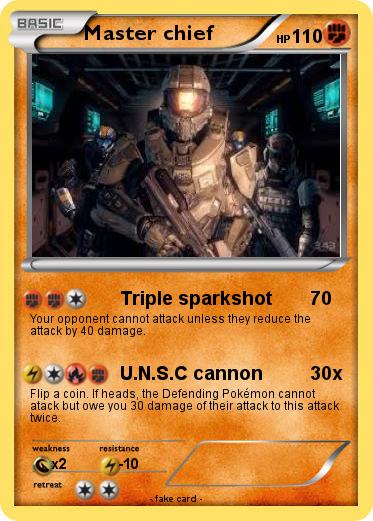 Pokémon Master chief 1882 1882 - Triple sparkshot - My Pokemon Card