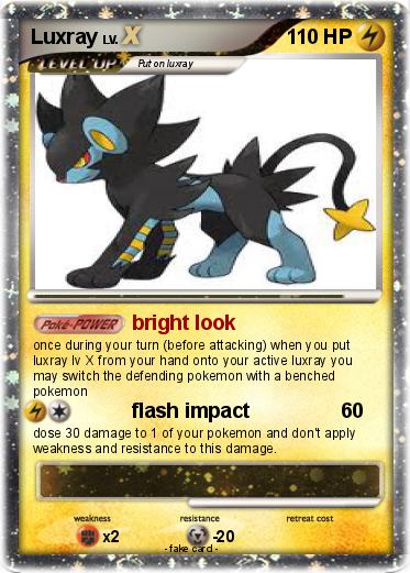 Pokémon Luxray 722 722 - bright look - My Pokemon Card