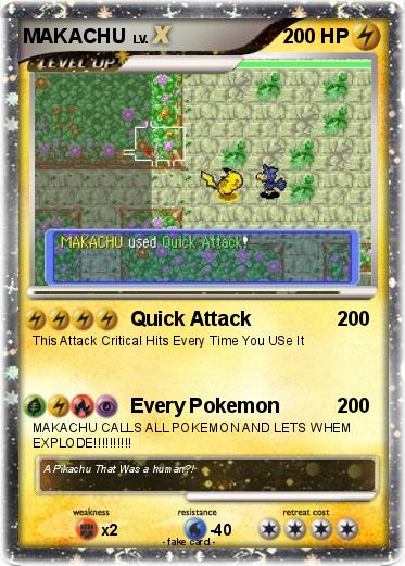 Pokémon MAKACHU 10 10 - Quick Attack - My Pokemon Card