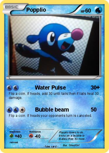Pokémon Popplio 104 104 - Water Pulse - My Pokemon Card