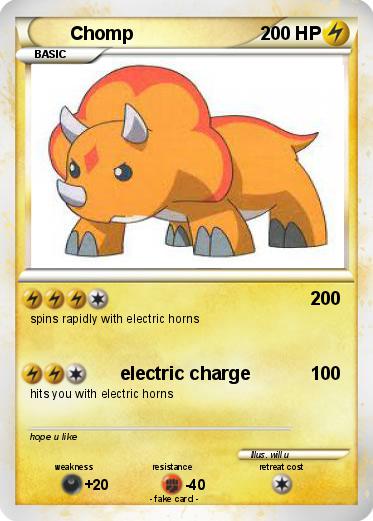 Pokémon Chomp 173 173 - electric charge - My Pokemon Card